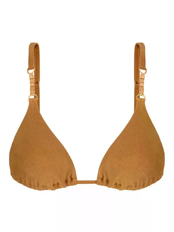 LENNY NIEMEYER Cortininha Beaded-strap Triangle Bikini Top - Yellow