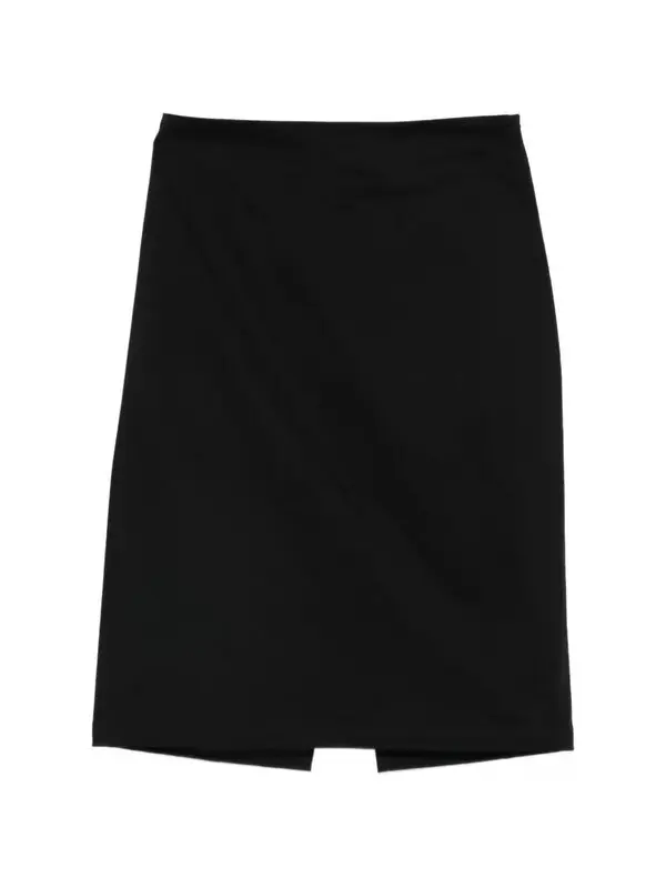 THE M.. Slit Detail Midi Skirt - Black