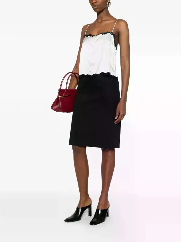 THE M.. Slit Detail Midi Skirt - Black