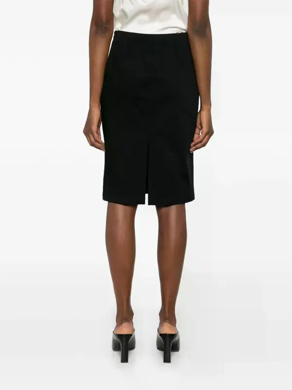 THE M.. Slit Detail Midi Skirt - Black
