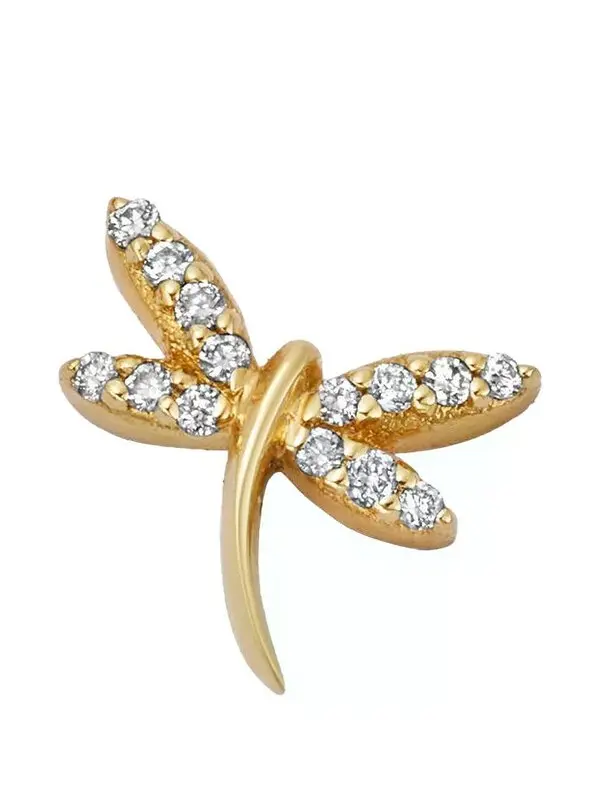 Loquet Diamond Dragonfly Charm - Gold