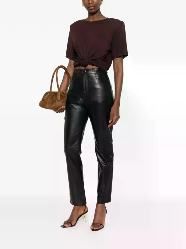 TWINSET Leather Trousers