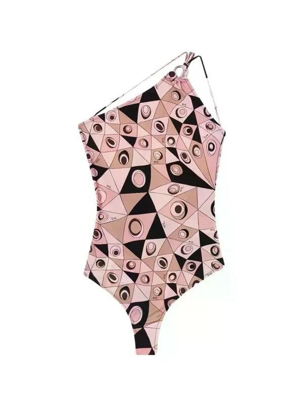 Emilio Pucci Geometric One-shoulder One-piece Swimsuit - Pink