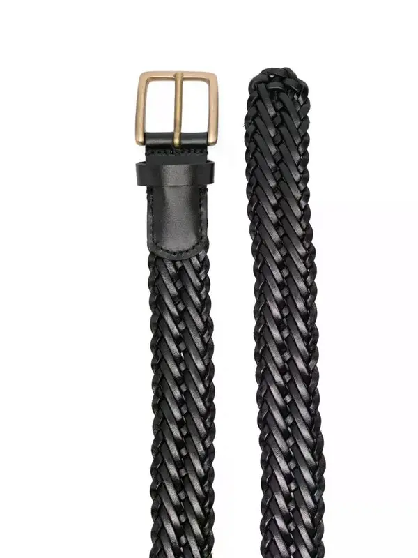 Anderson's Braided Leather Belt - Black