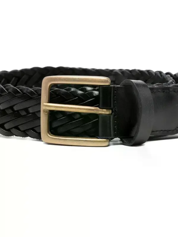 Anderson's Braided Leather Belt - Black