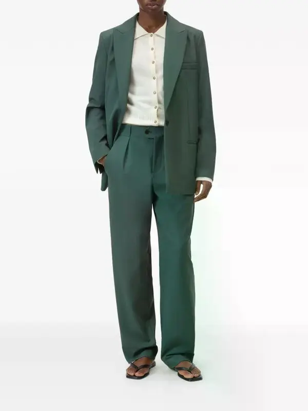 Closed Pleated Wide Leg Trousers