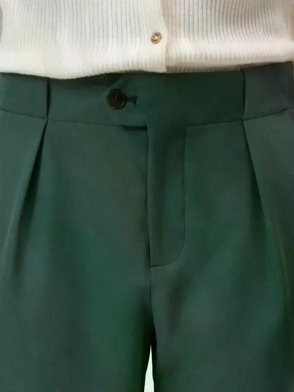 Closed Pleated Wide Leg Trousers