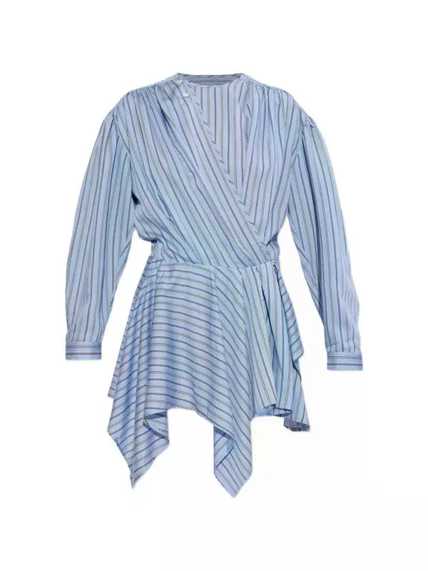 IRO PARIS Utenia Striped Asymmetric Dress - Blue