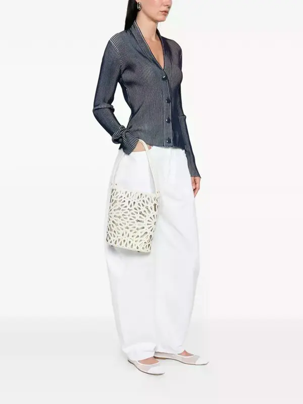 Emporio Armani Buttoned Striped Cardigan