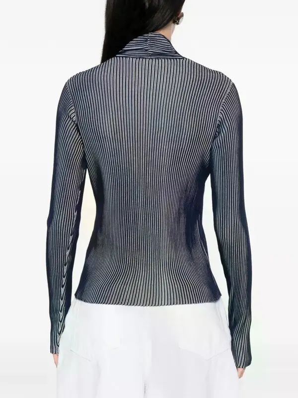 Emporio Armani Buttoned Striped Cardigan