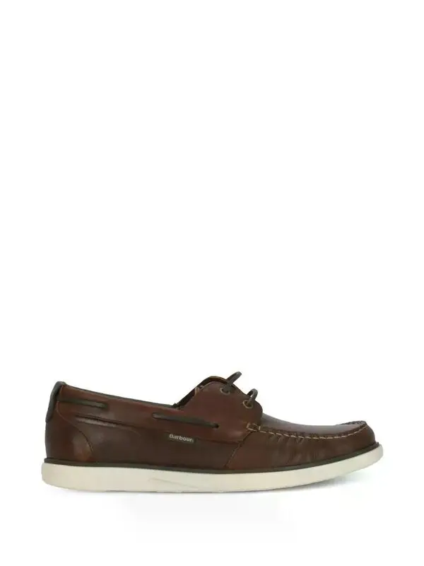 Barbour Lace-up Boat Shoes - Brown