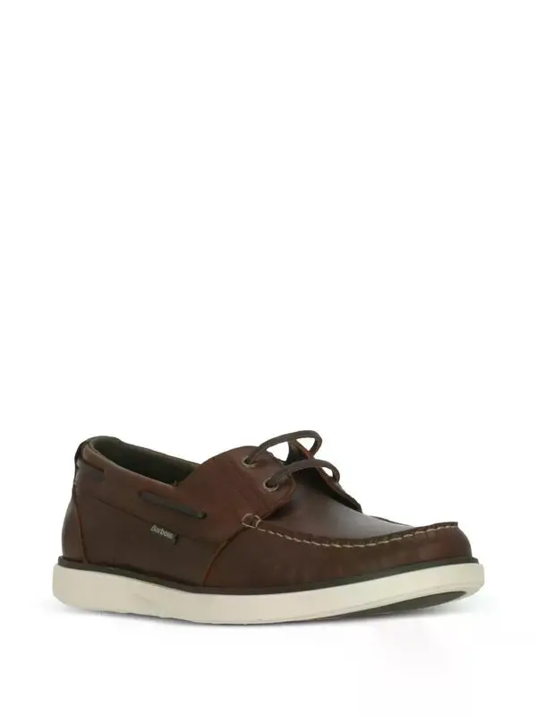 Barbour Lace-up Boat Shoes - Brown