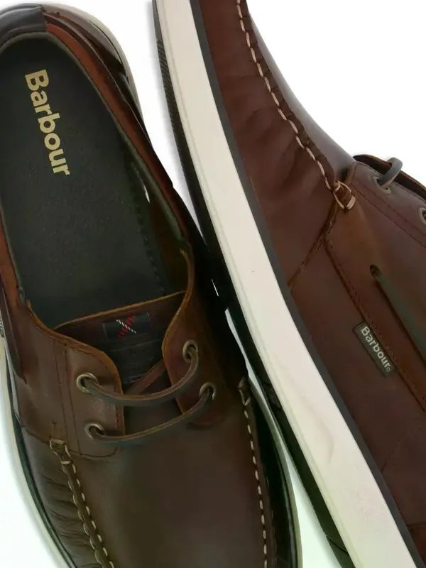 Barbour Lace-up Boat Shoes - Brown