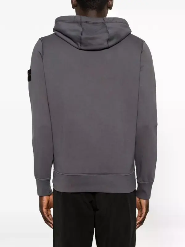 Stone Island Zip Hooded Sweatshirt - Grey