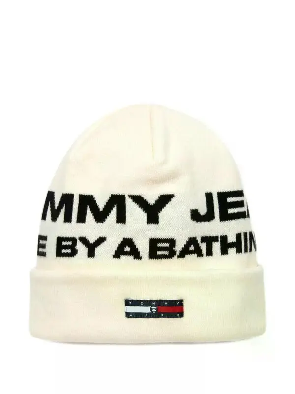 AAPE BY *A BATHING APE X Tommy Logo Beanie - Black