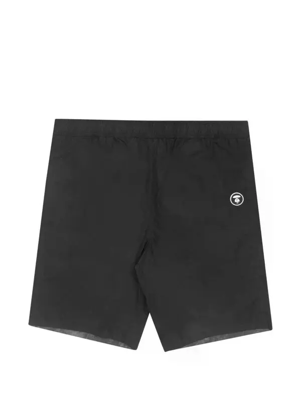 AAPE BY *A BATHING APE Elasticated-waist Logo-print Shorts - Black