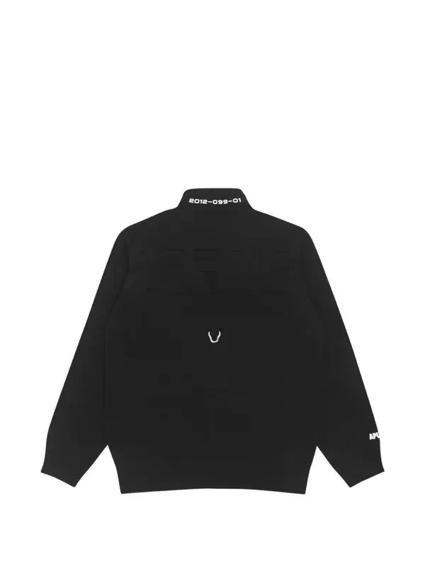 AAPE BY *A BATHING APE Logo Zip-up Sweater - Black