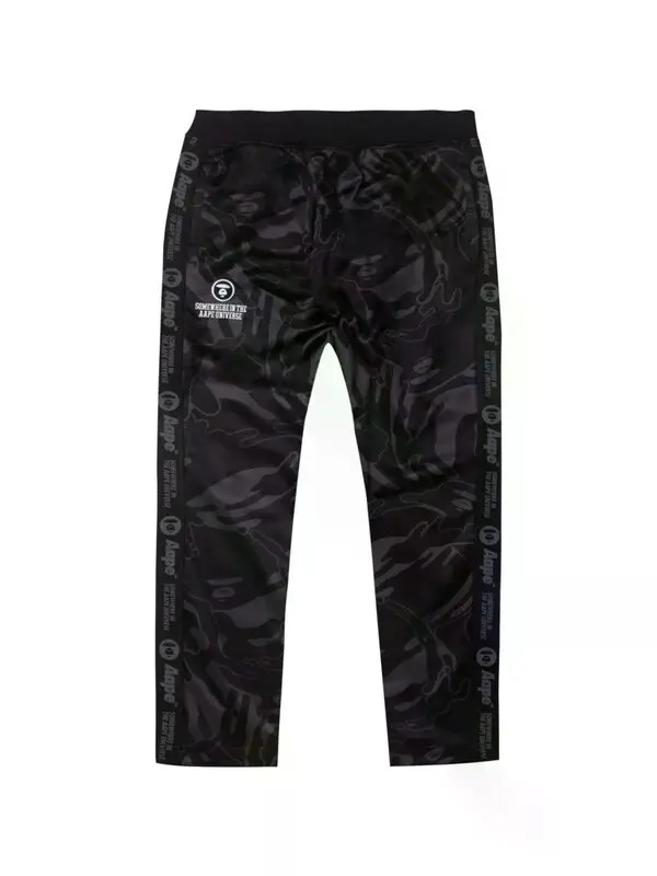 AAPE BY *A BATHING APE Camo Logo-tape Track Pants - Black
