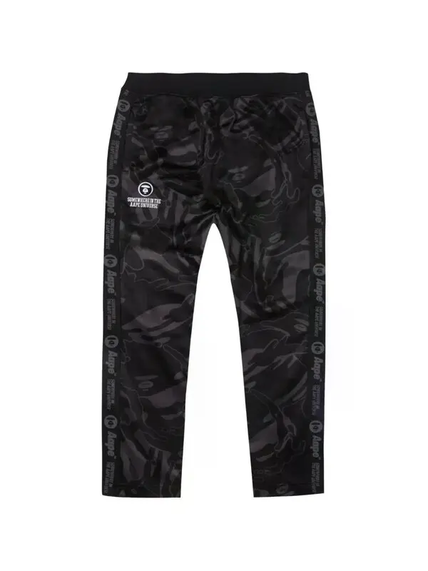 AAPE BY *A BATHING APE Camo Logo-tape Track Pants - Black