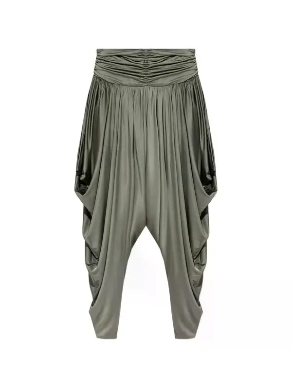 Balmain Ruched Trousers - Green
