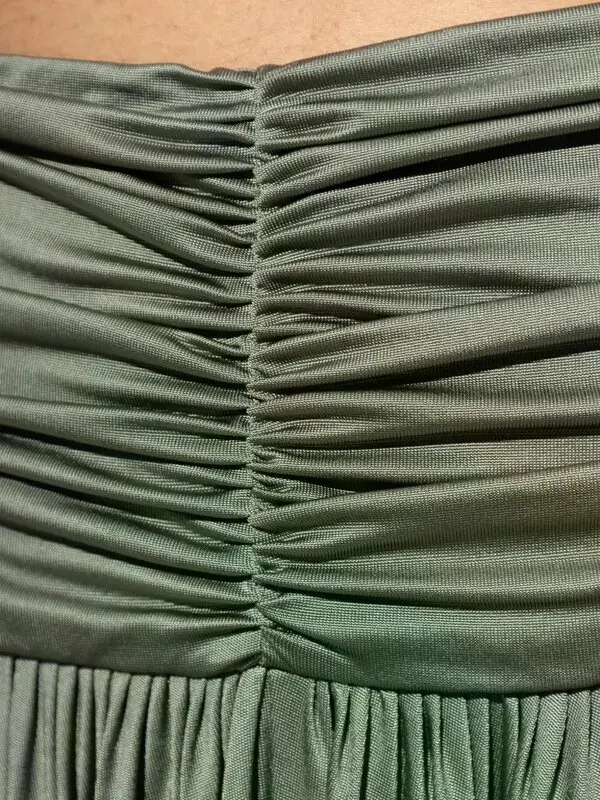 Balmain Ruched Trousers - Green
