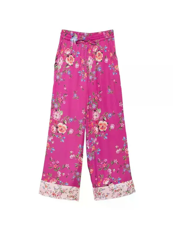 Liu Jo Floral-pattern Trousers - Pink