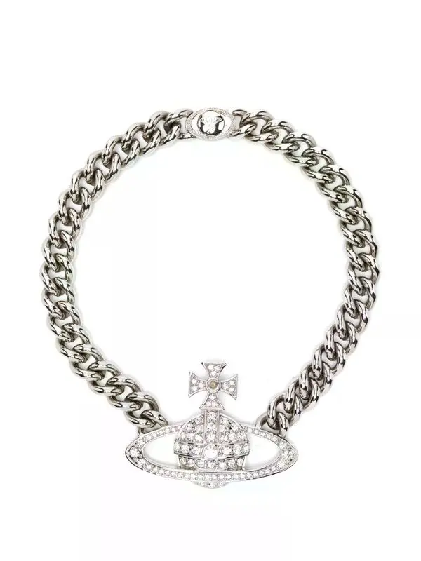 VIVIENNE WESTWOOD Orb Crystal Necklace - Silver