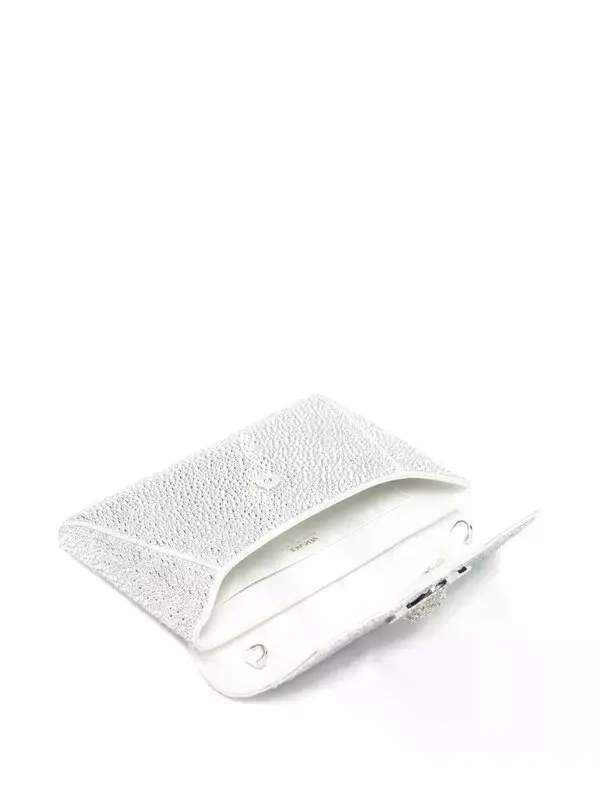 Versace La Medusa Crystal Envelope Clutch - Silver