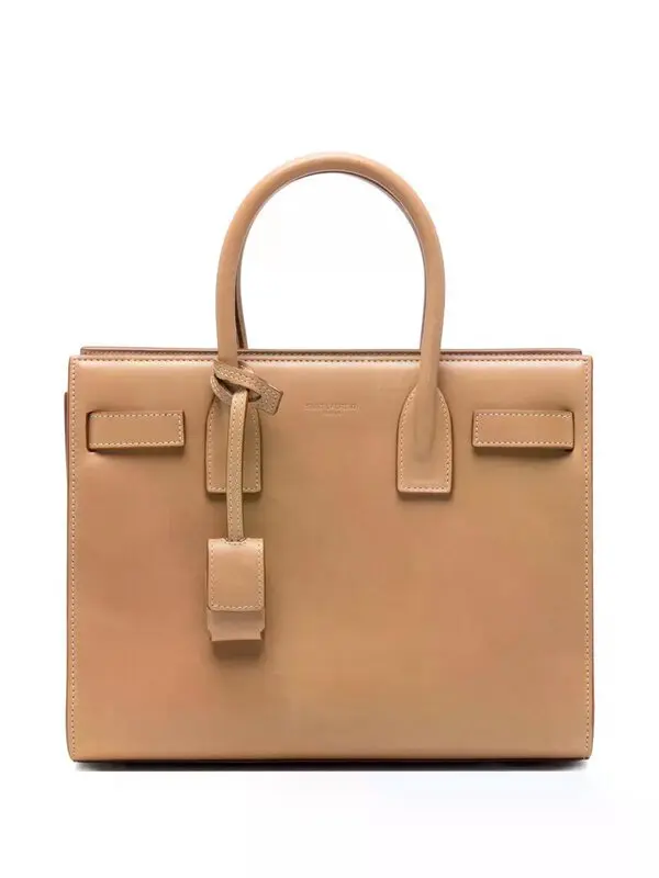Saint Laurent Sac De Jour Leather Tote - Neutrals