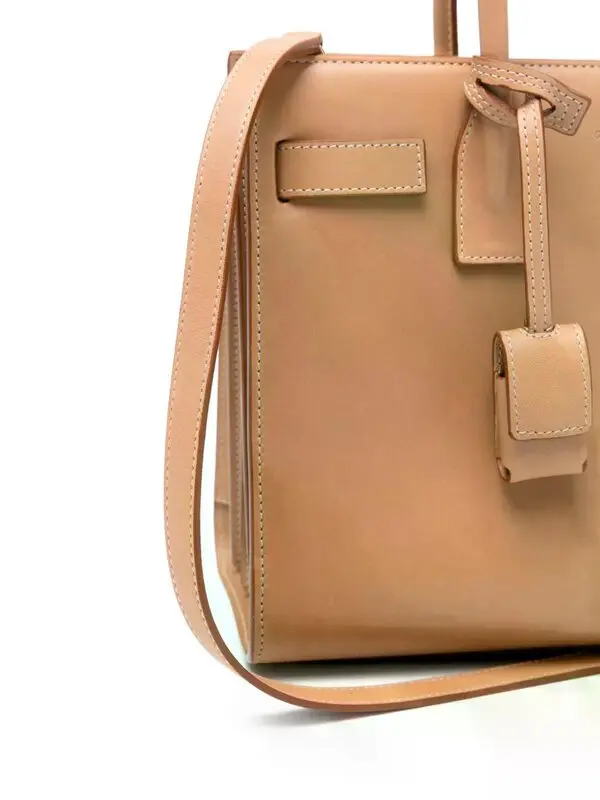 Saint Laurent Sac De Jour Leather Tote - Neutrals