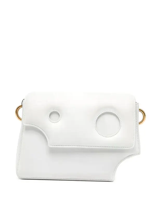 Off-White Burrow 24 Leather Shoulder Bag - White