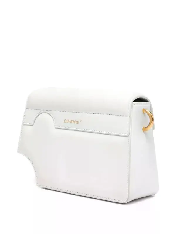 Off-White Burrow 24 Leather Shoulder Bag - White