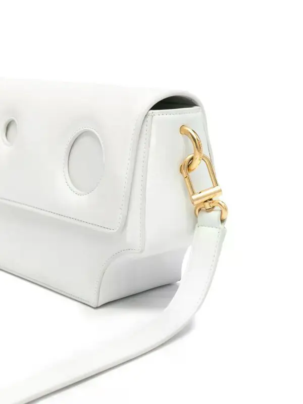 Off-White Burrow 24 Leather Shoulder Bag - White