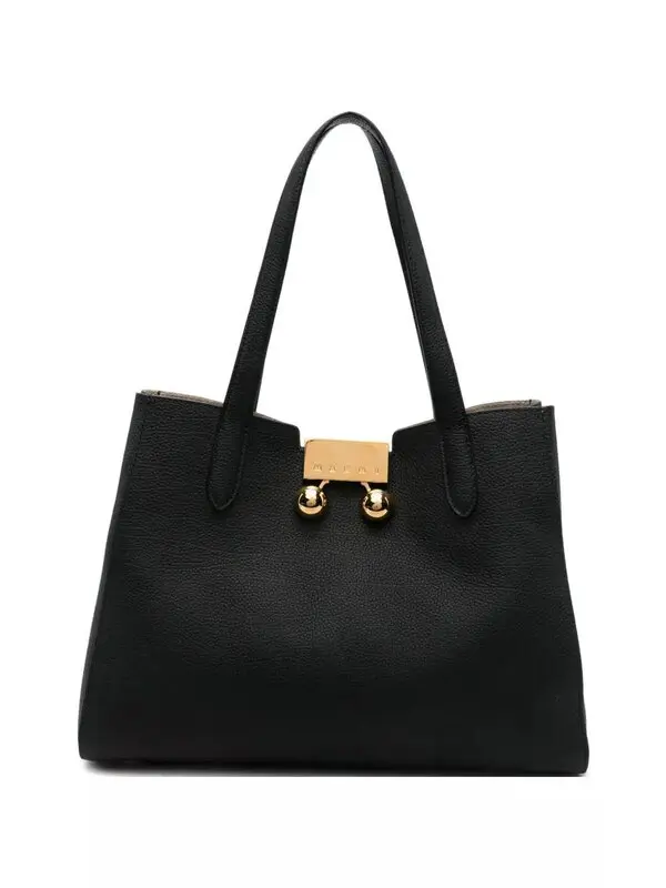 Marni Leather Tote Bag - Black