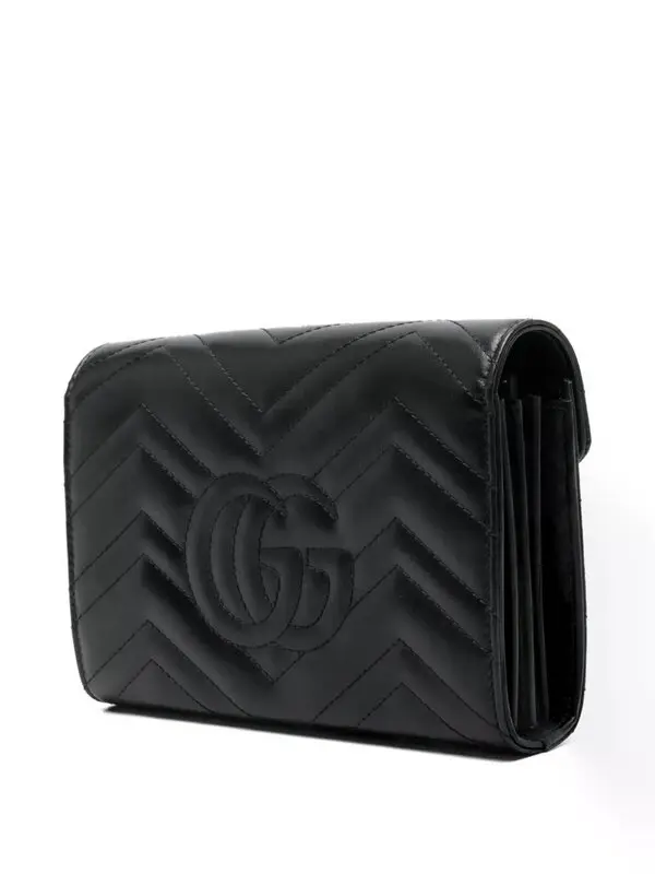Gucci Mini Chevron-pattern Clutch - Black