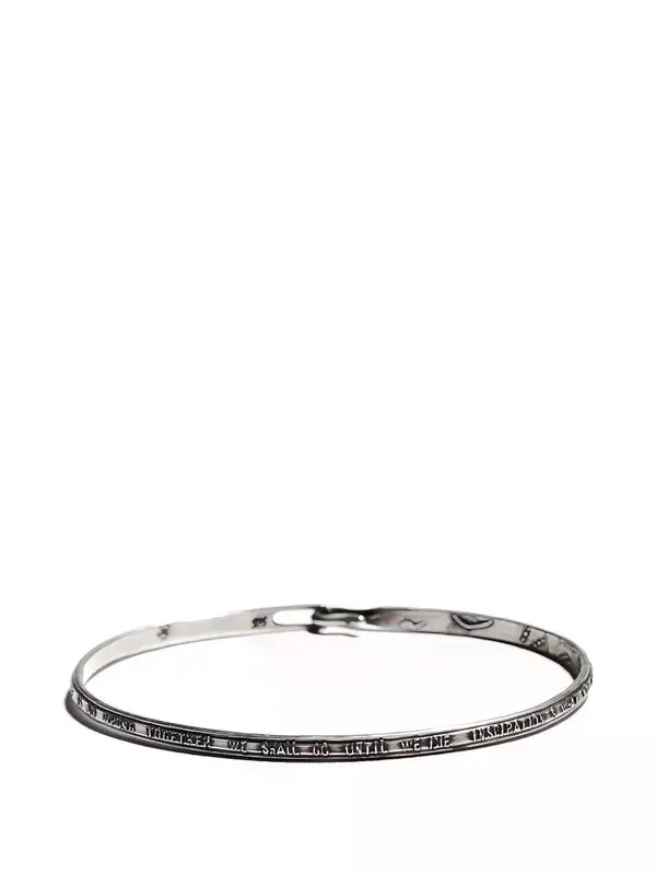 Werkstatt:München Bangle Hook Lyrics Bracelet - Silver