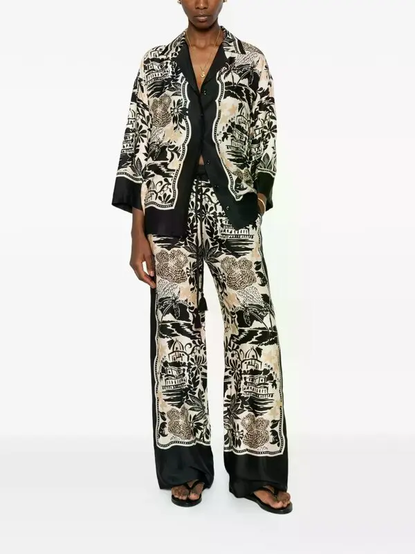 ERMANNO FIRENZE Floral-print Trousers