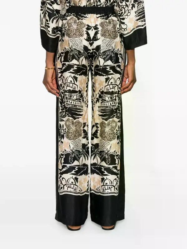 ERMANNO FIRENZE Floral-print Trousers
