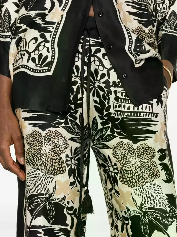 ERMANNO FIRENZE Floral-print Trousers
