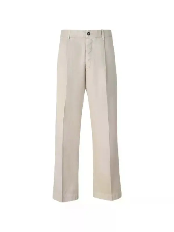 NINE:INTHE:MORNING Wide Leg Chino Trousers - Neutrals