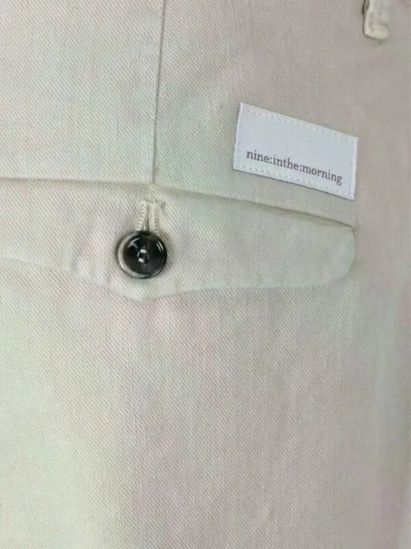 NINE:INTHE:MORNING Wide Leg Chino Trousers - Neutrals