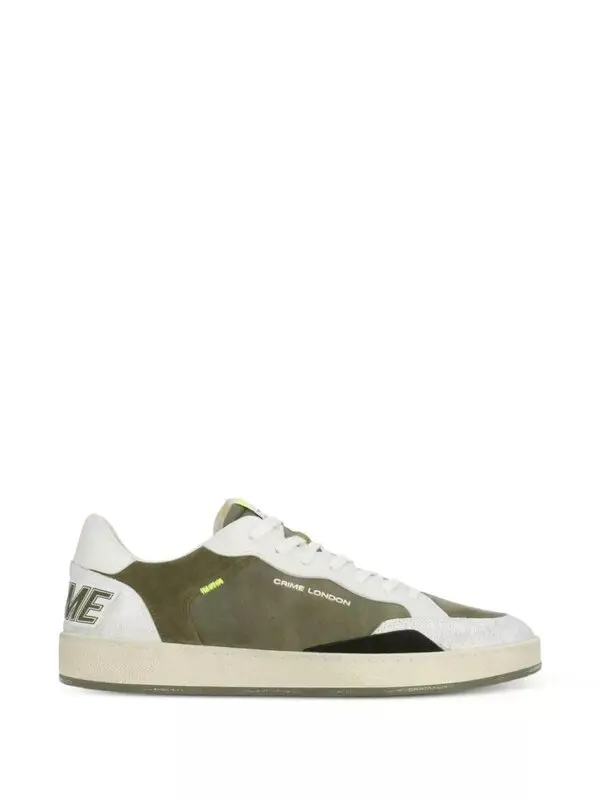 CRIME LONDON Logo-detail Leather Sneakers