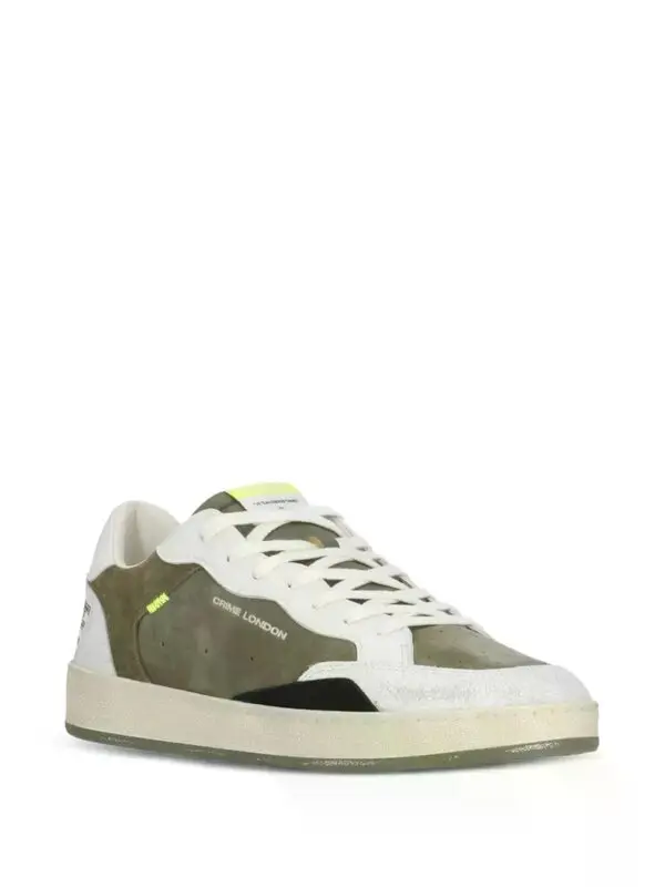 CRIME LONDON Logo-detail Leather Sneakers