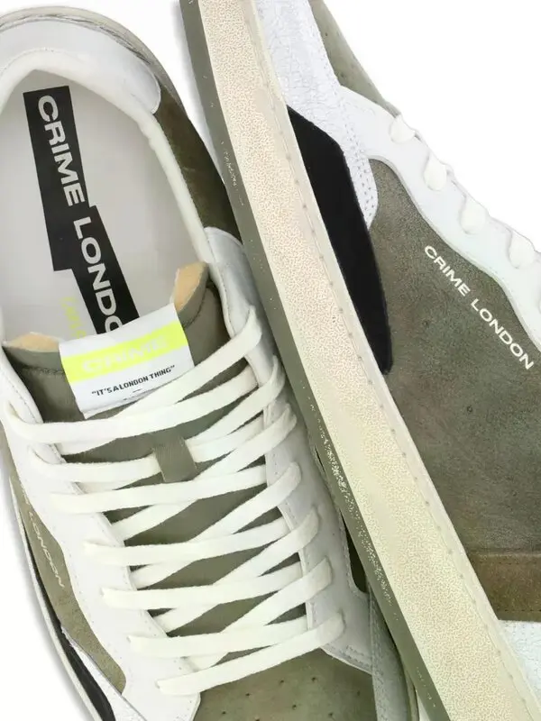 CRIME LONDON Logo-detail Leather Sneakers