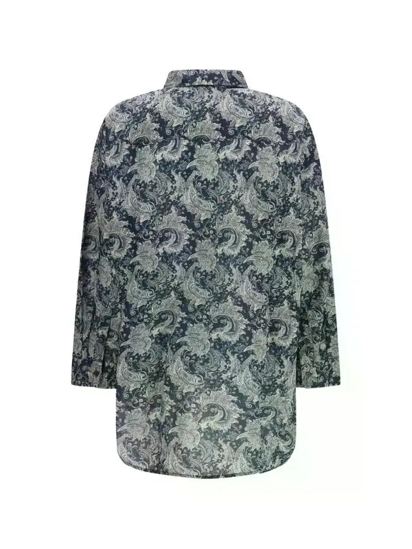 R13 Pintuck Paisley-print Shirt