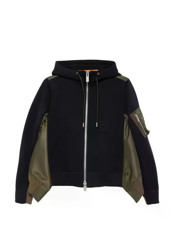 Sacai Zip-up Hooded Jacket - Blue