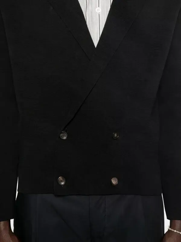 FILIPPO DE LAURENTIIS Double-breasted Cardigan - Black