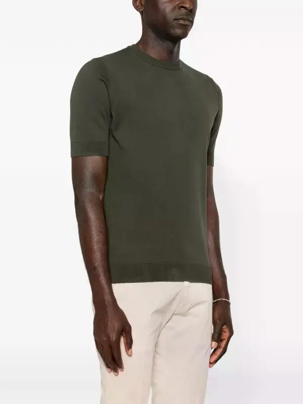 FILIPPO DE LAURENTIIS Crew Neck Short Sleeve T-shirt - Green