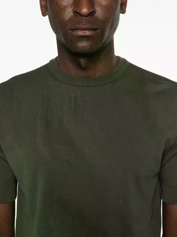 FILIPPO DE LAURENTIIS Crew Neck Short Sleeve T-shirt - Green