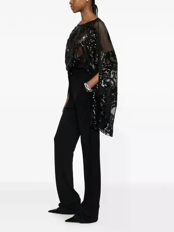 Norma Kamali Sequin-embellished Bodysuit